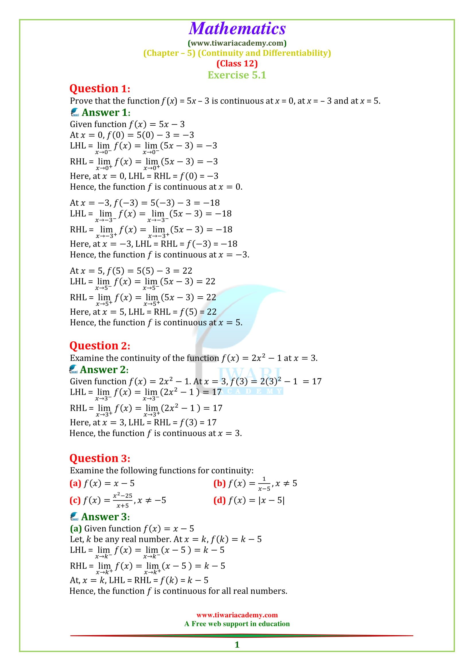 NCERT Solutions For Class 12 Maths Chapter 5 Exercise 5 1 In PDF ncert-solutions-for-class-12-maths-chapter-5-exercise-5-1-in-pdf