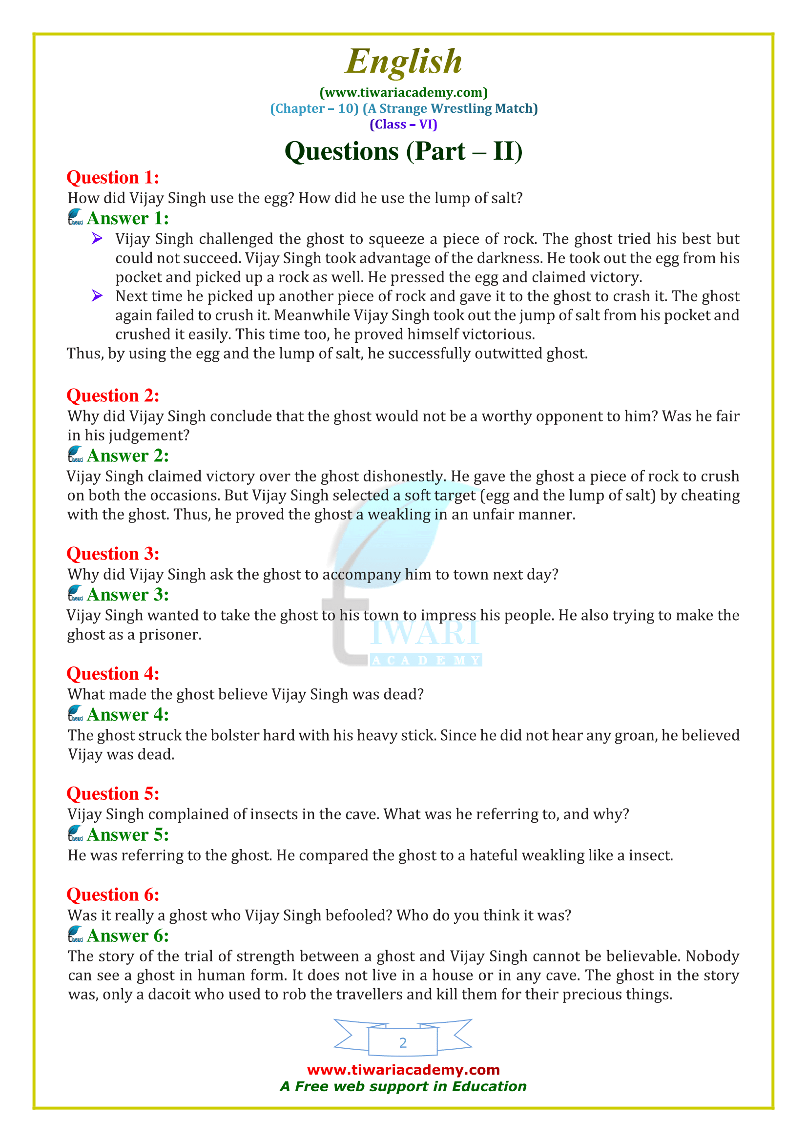 NCERT Solutions for Class 6 English | Updated for Session 2023-2024