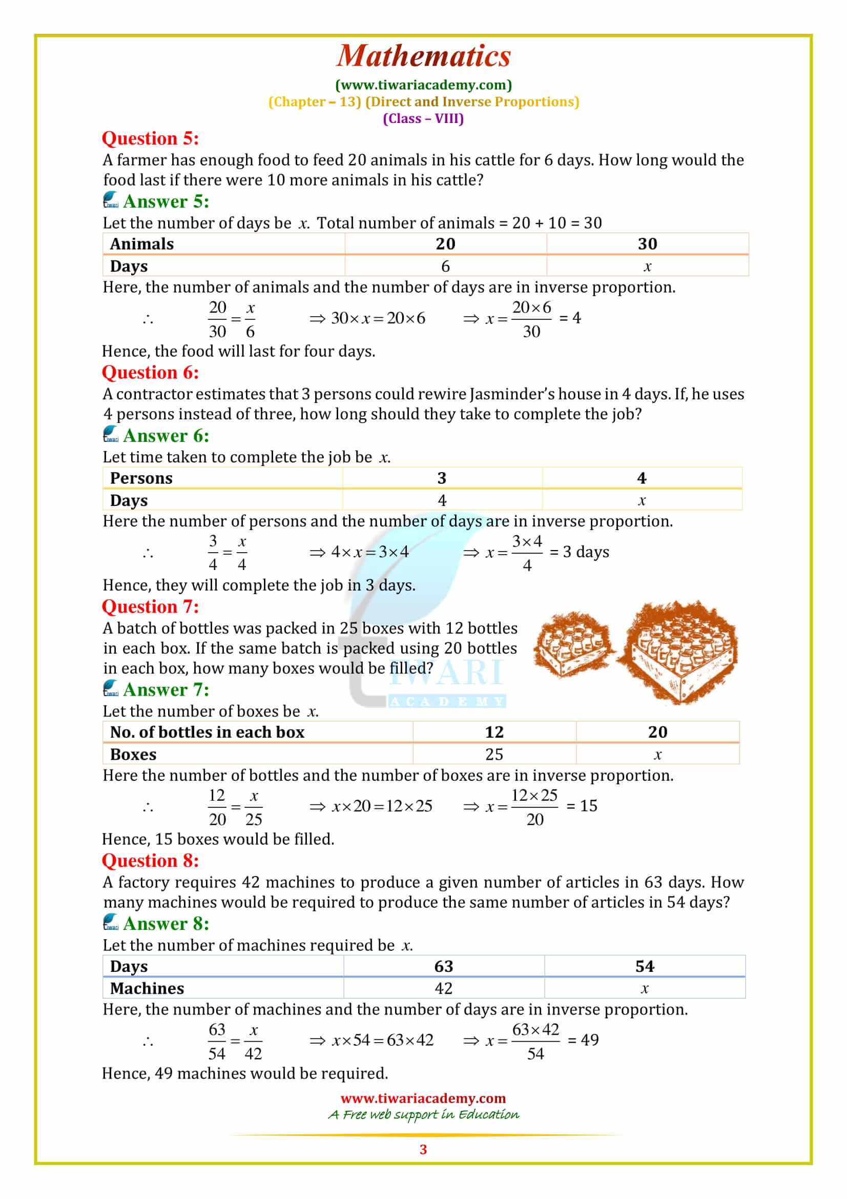 CBSE NCERT Class 8 Maths Chapter 13 Exercise 13.2 Solution (2022-2023)