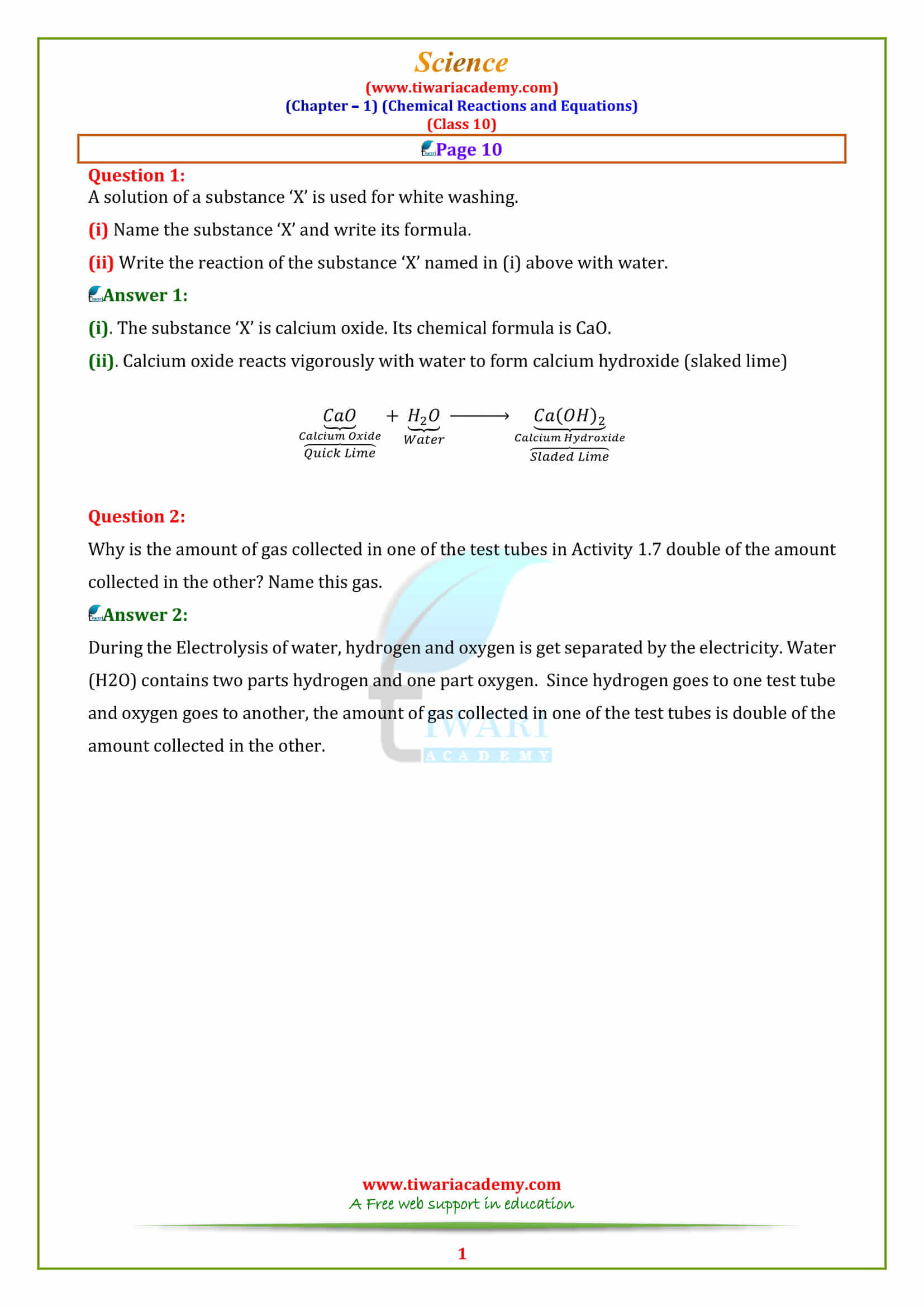 NCERT Solutions for Class 10 Science Chapter 1 in PDF for 2022-2023.