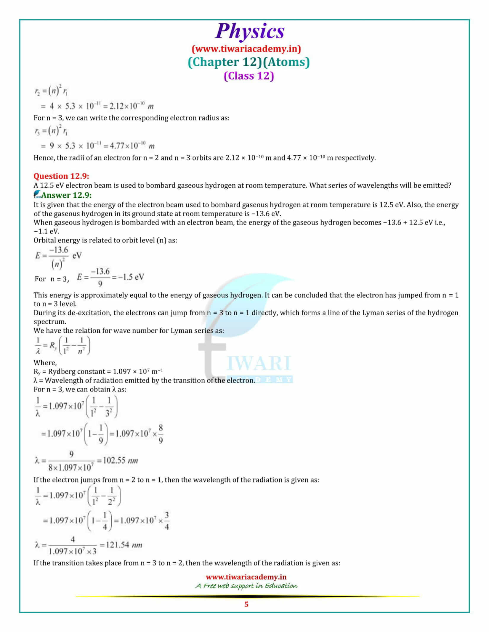 NCERT Solutions for Class 12 Physics Chapter 12 in Hindi and English.
