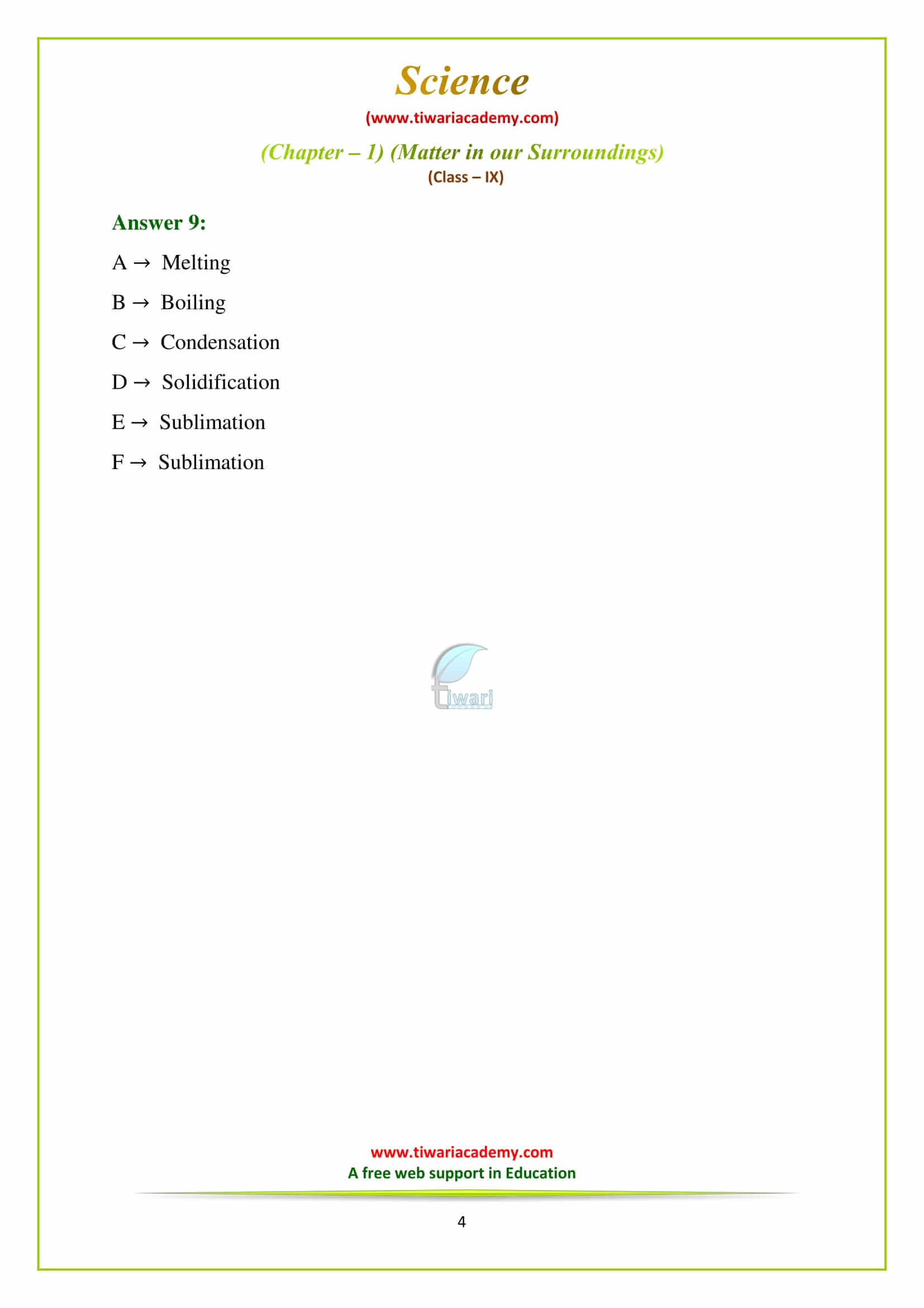 NCERT Solutions for Class 9 Science Chapter 1 in PDF for 2022-23.