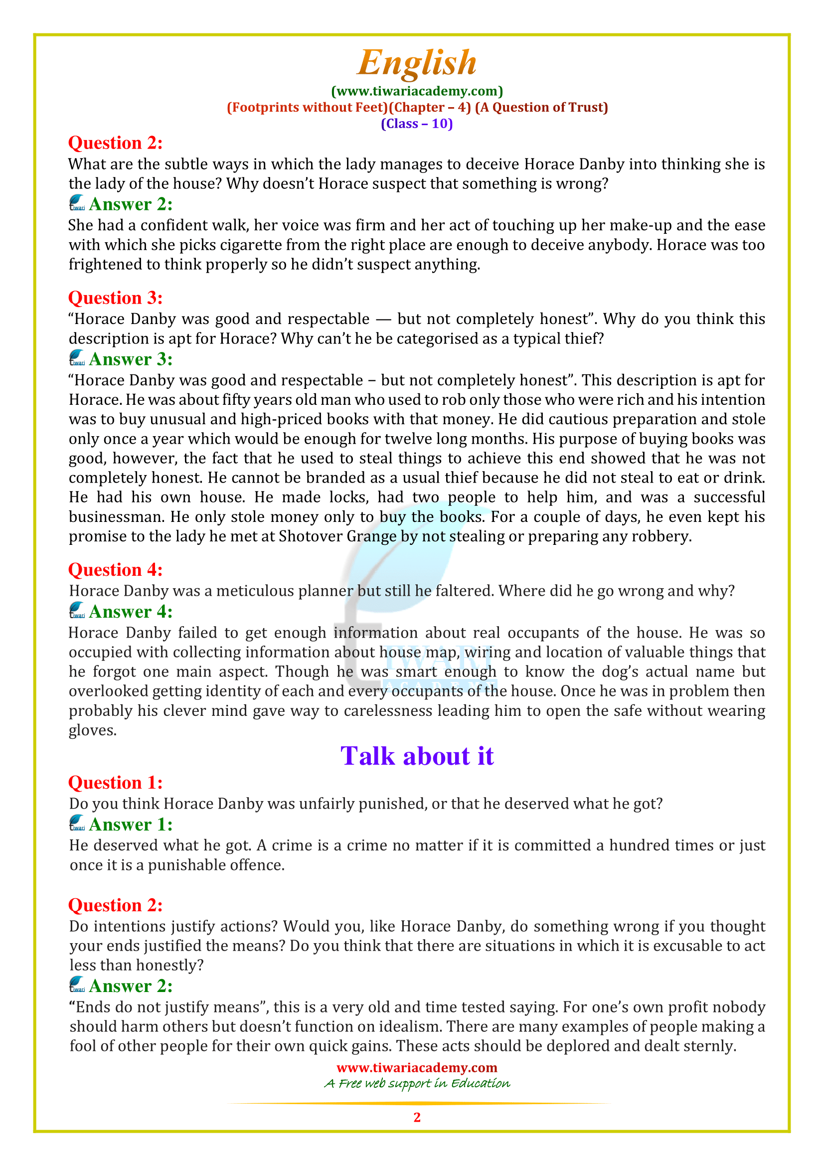 NCERT Solutions For Class 10 English Supplementary Chapter 4 ncert-solutions-for-class-10-english-supplementary-chapter-4