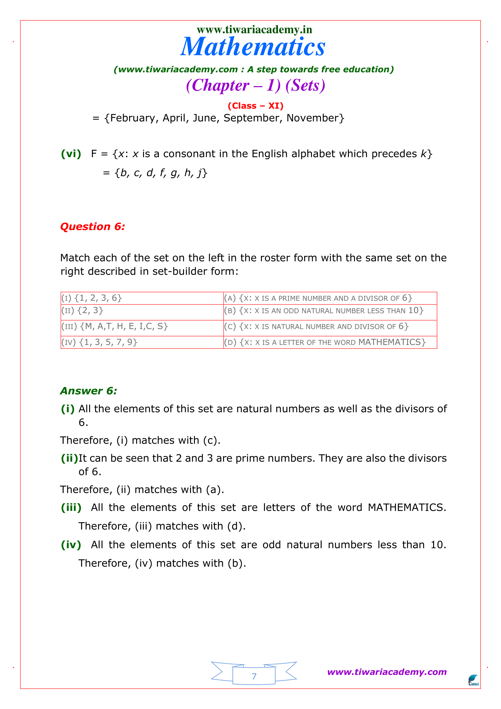 NCERT Solutions for Class 11 Maths Chapter 1 Sets (Updated 2022-2023)