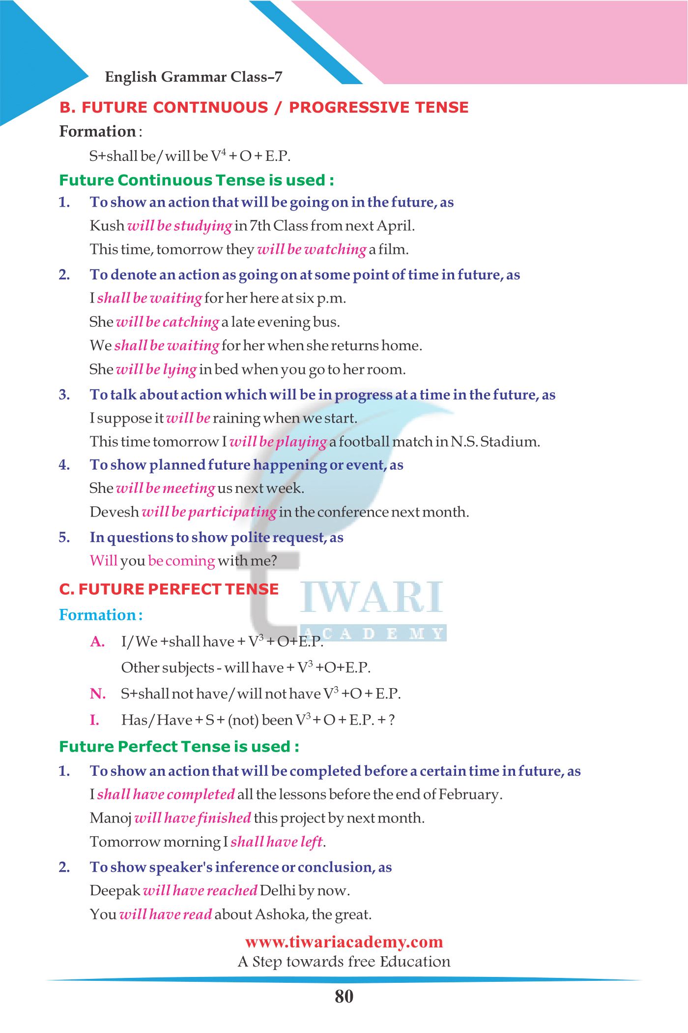 Class 7 English Grammar Chapter 11 The Tense or Tenses for 2022-2023.