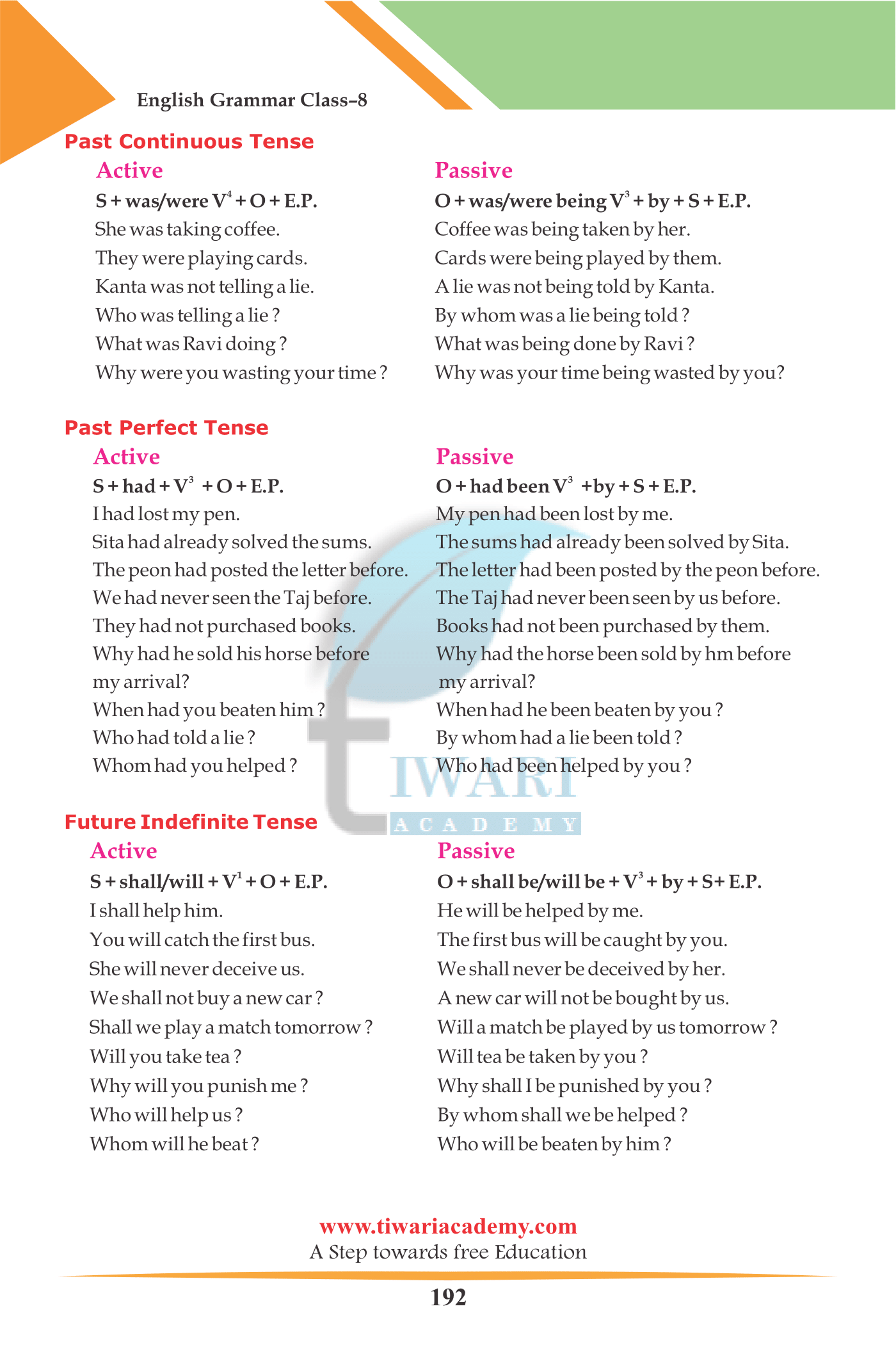 Class 8 English Grammar Chapter 15 Active and Passive Voice for CBSE. class-8-english-grammar-chapter-15-active-and-passive-voice-for-cbse
