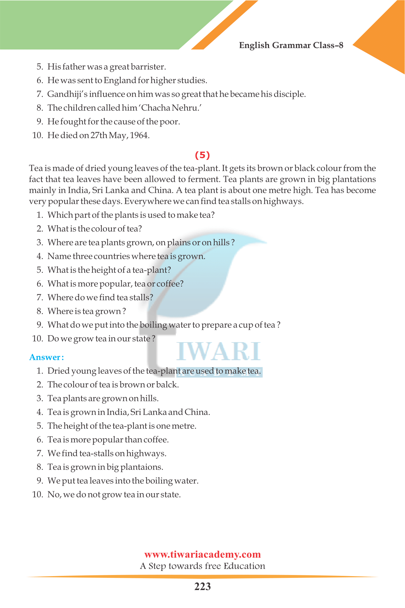 Class 8 English Grammar Chapter 17 Comprehension (Unseen Passage)