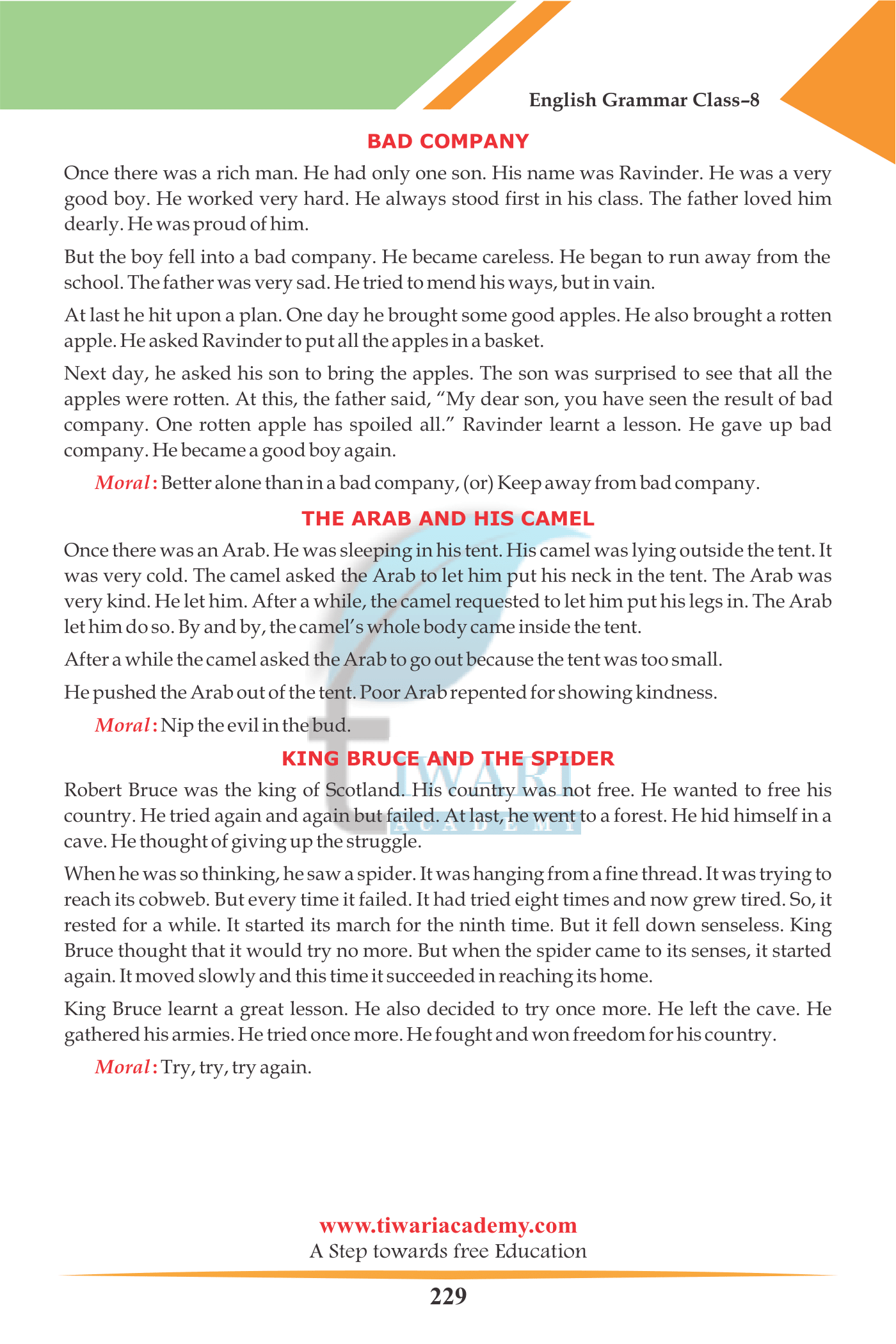 Class 8 English Grammar Chapter 18 Story Writing for CBSE 2022-2023.