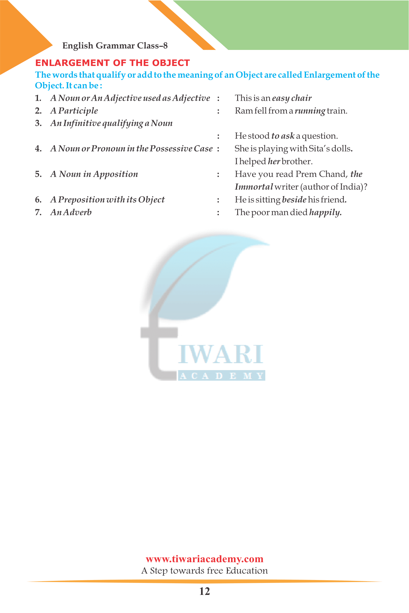 Class 8 English Grammar Chapter 3 Subject and Predicate for 2022-2023