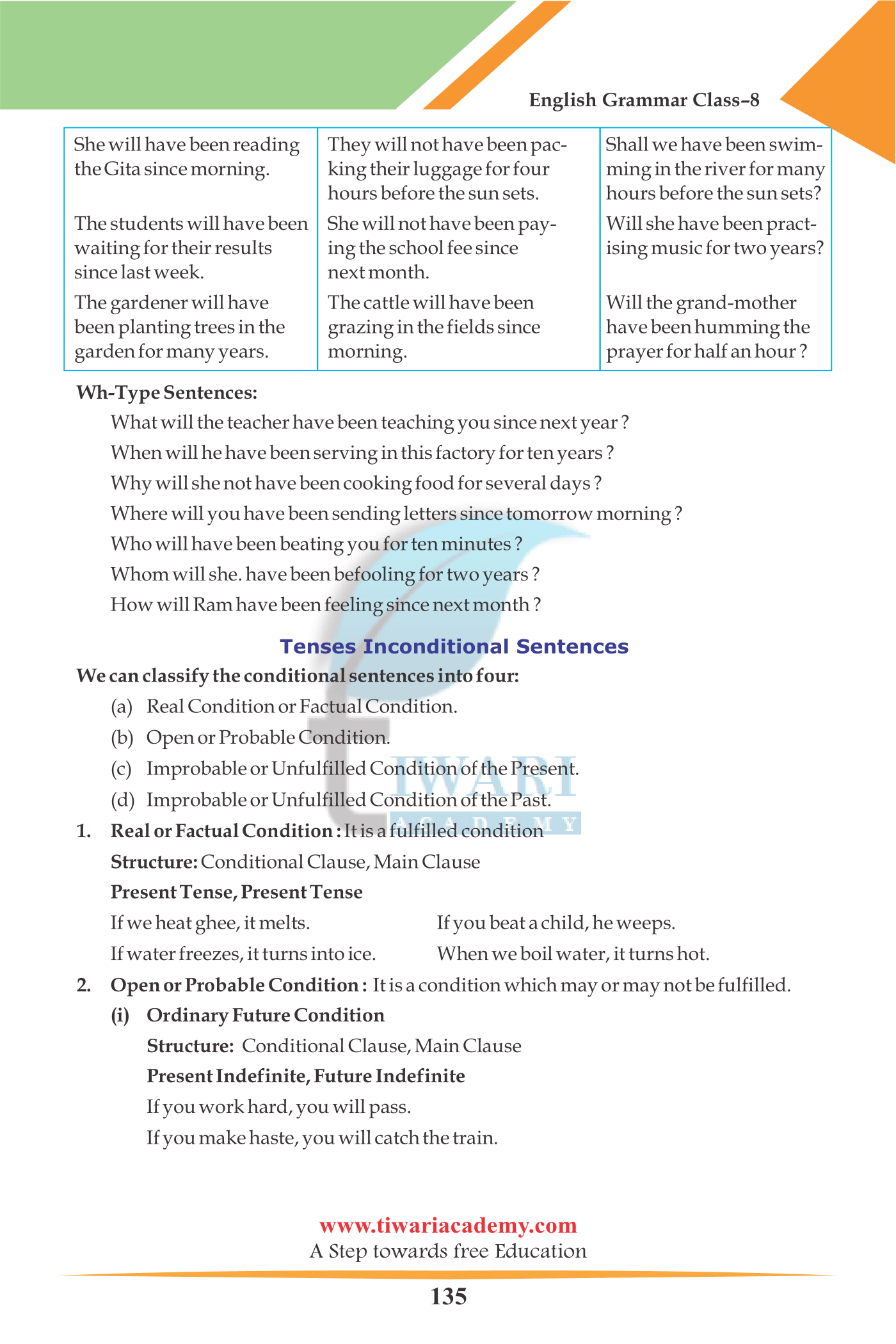 Class 8 English Grammar Chapter 9 The Tense for CBSE 2022-2023.