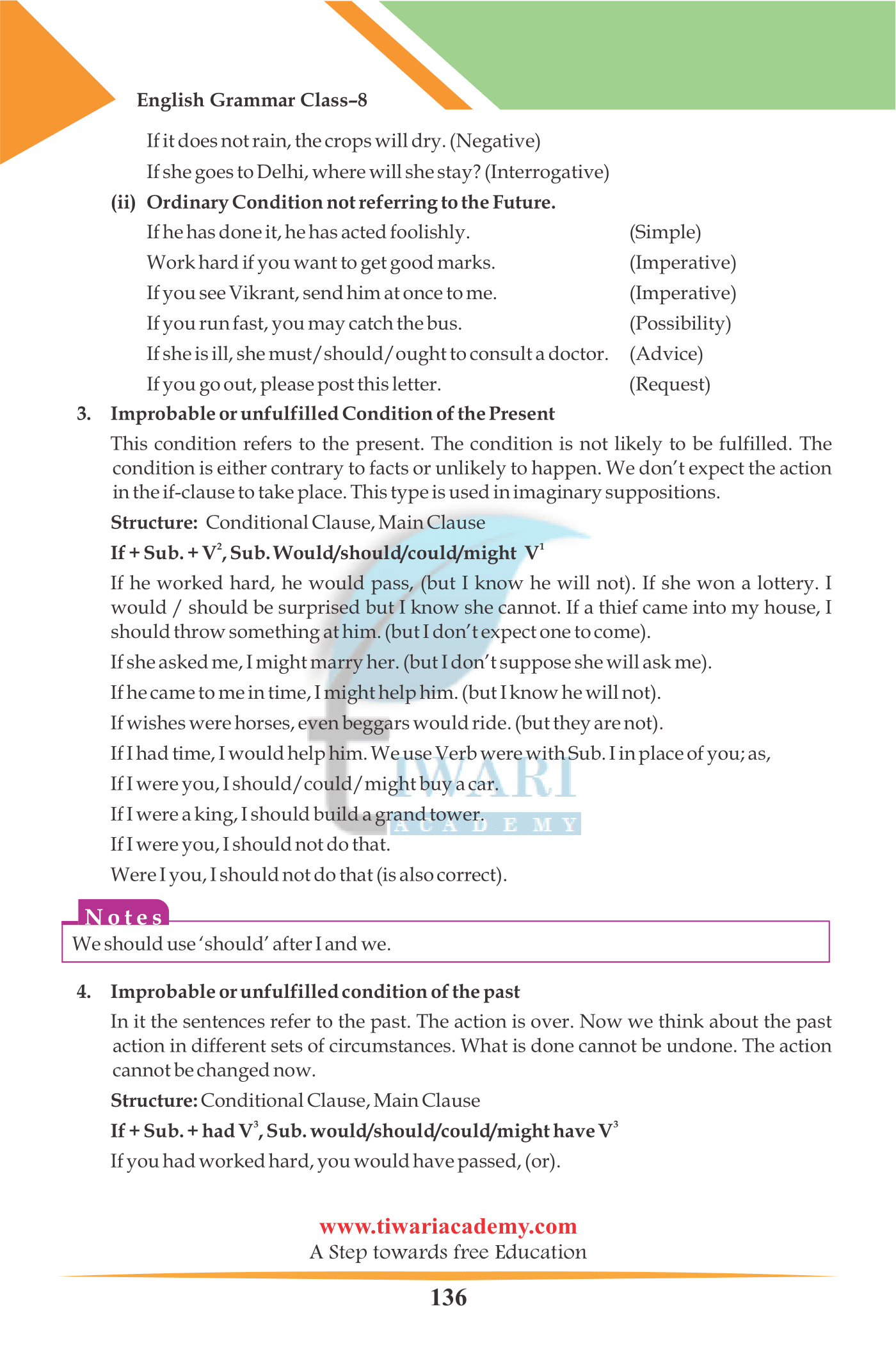 Class 8 English Grammar Chapter 9 The Tense for CBSE 2022-2023.