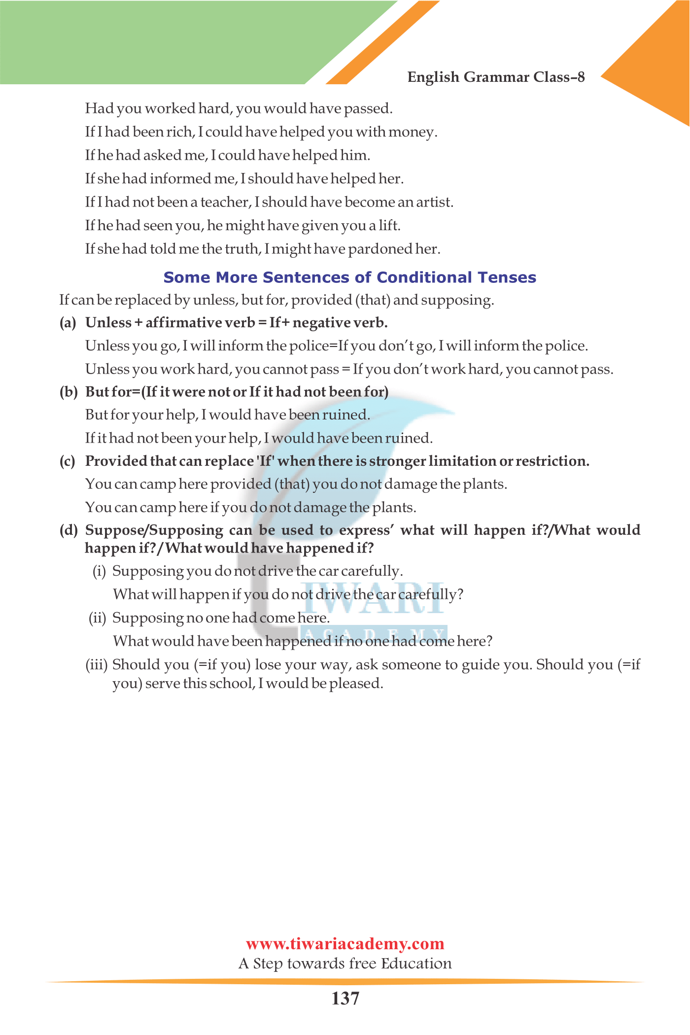 Class 8 English Grammar Chapter 9 The Tense for CBSE 2022-2023.