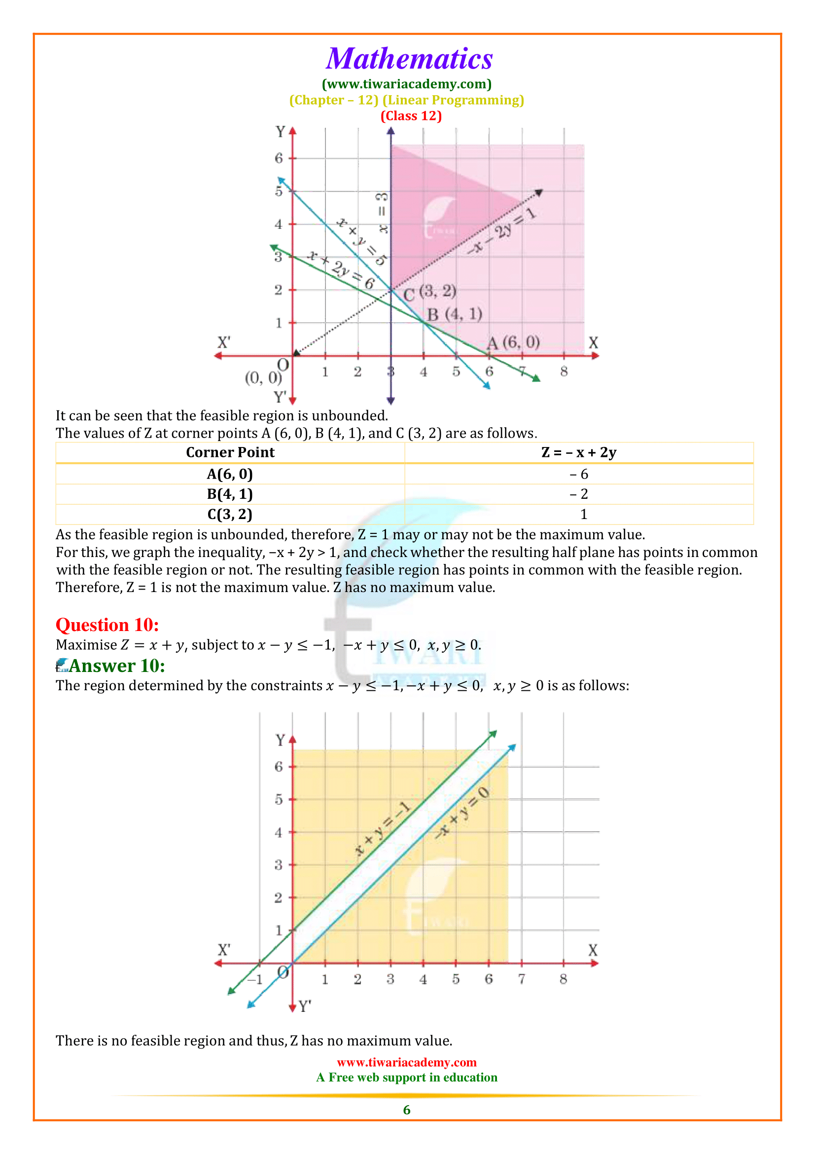 Class 12 Maths Chapter 12 Exercise 12.1 Solution in Hindi and English.