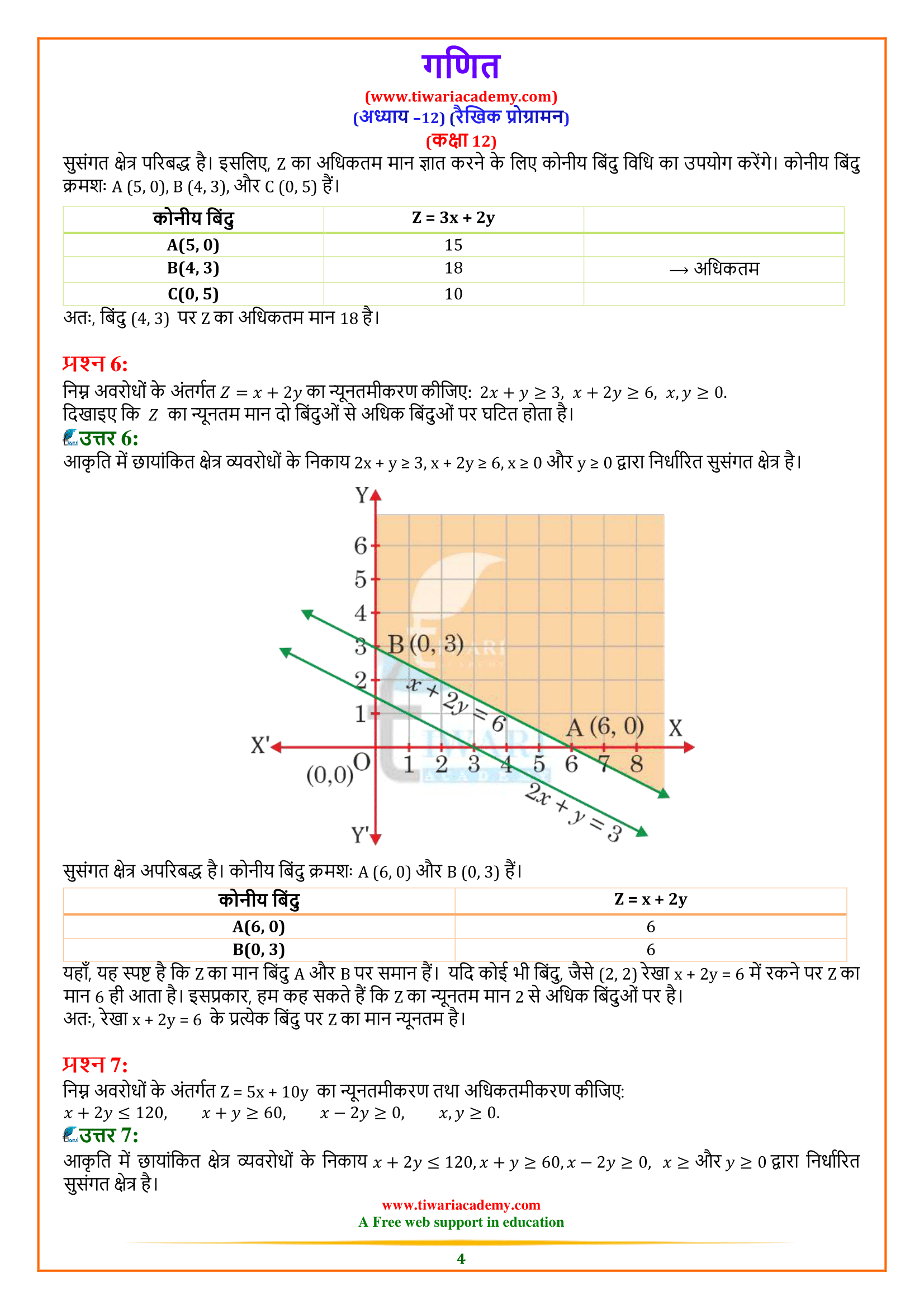 Class 12 Maths Chapter 12 Exercise 12.1 Solution in Hindi and English.