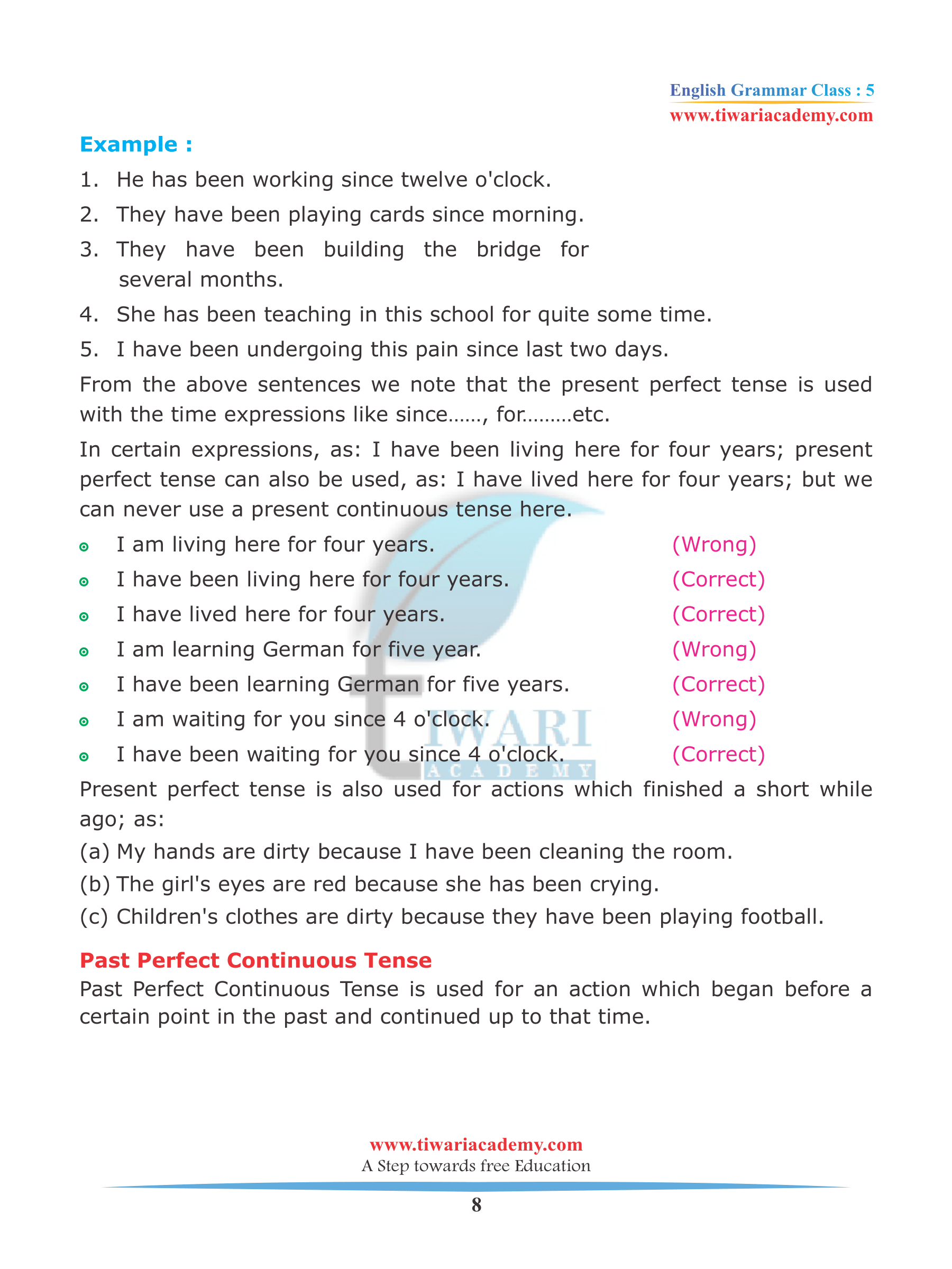 Class 5 English Grammar Chapter 6 Verb and Present, Past Future tense.
