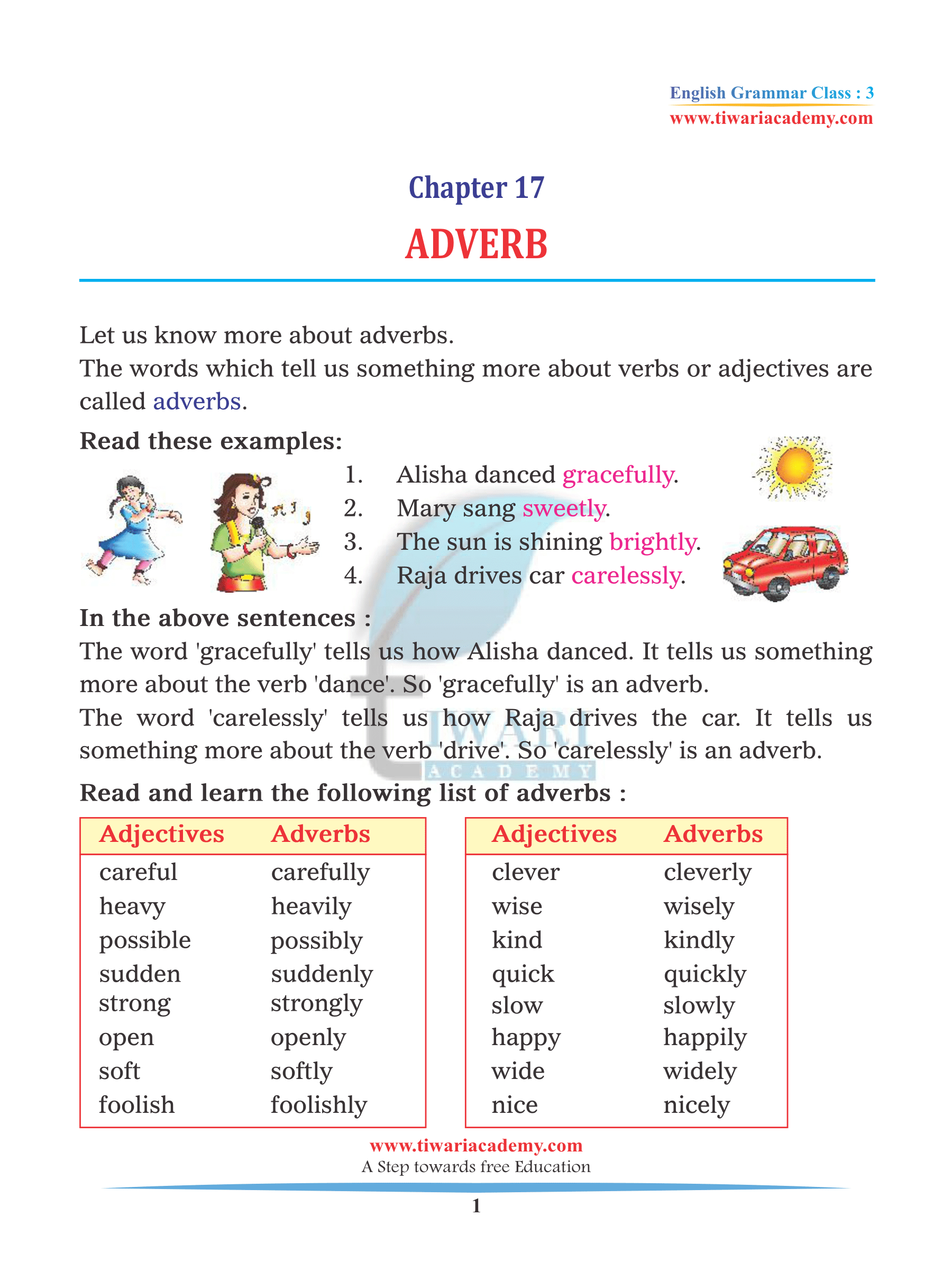 Class 3 English Grammar Chapter 17 Adverb (Updated for 2023-2024). Class 3 English Grammar Chapter 17 Adverb (Updated for 2023-2024).