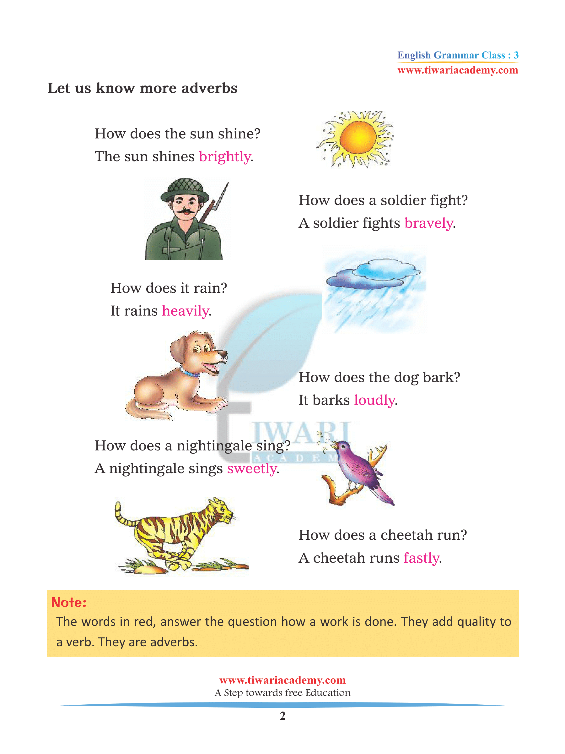 Class 3 English Grammar Chapter 17 Adverb (Updated for 2023-2024).