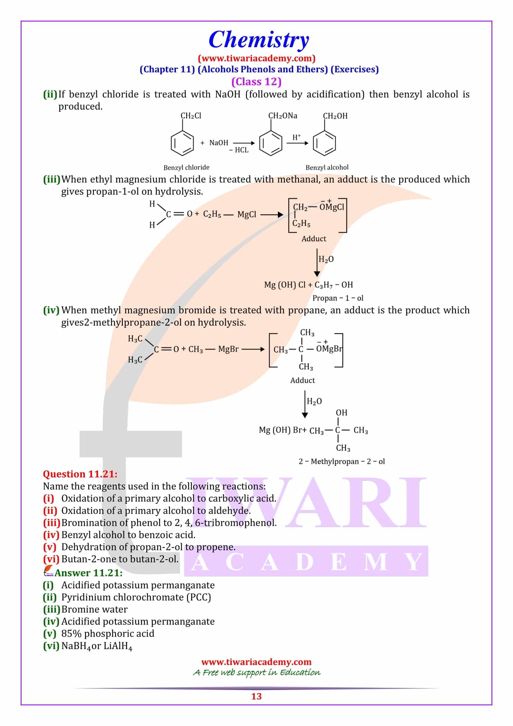 NCERT Solutions for Class 12 Chemistry Chapter 11 Alcohol Phenol Ether NCERT Solutions for Class 12 Chemistry Chapter 11 Alcohol Phenol Ether