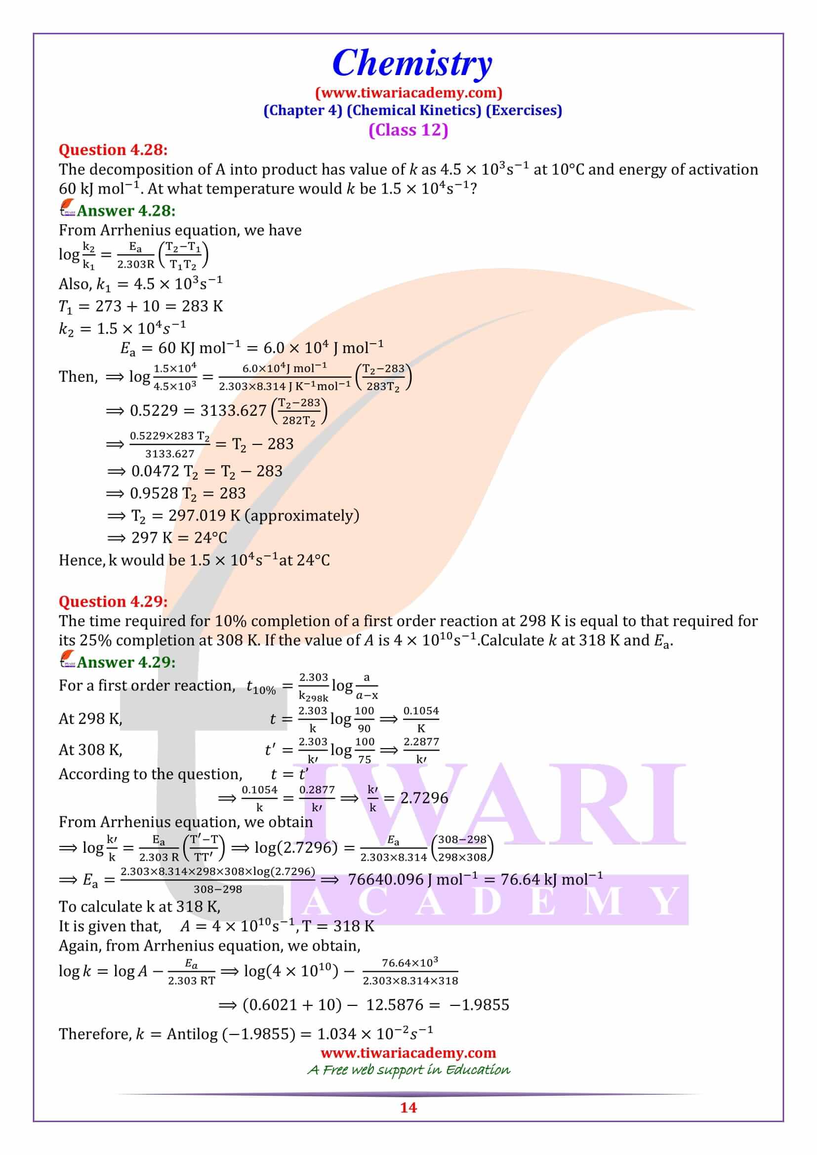 NCERT Solutions for Class 12 Chemistry Chapter 4 in Hindi and English NCERT Solutions for Class 12 Chemistry Chapter 4 in Hindi and English