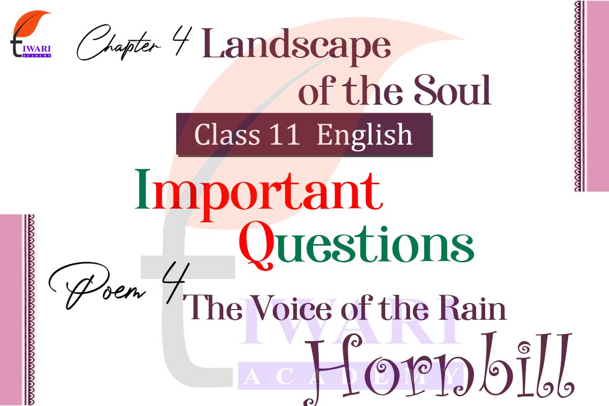 Class 11 English Hornbill Chapter 4 Important Questions of Landscape