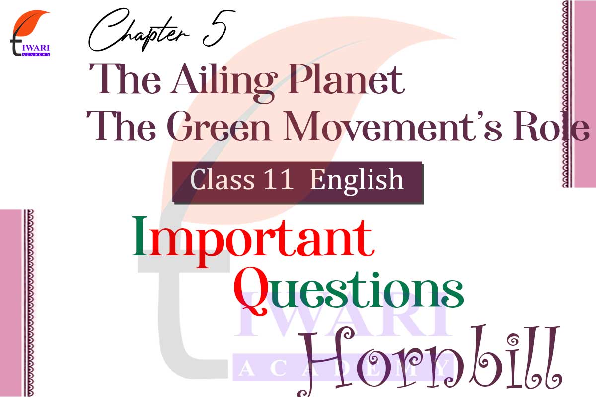 Class 11 English Hornbill Chapter 5 Important Questions Ailing Planet