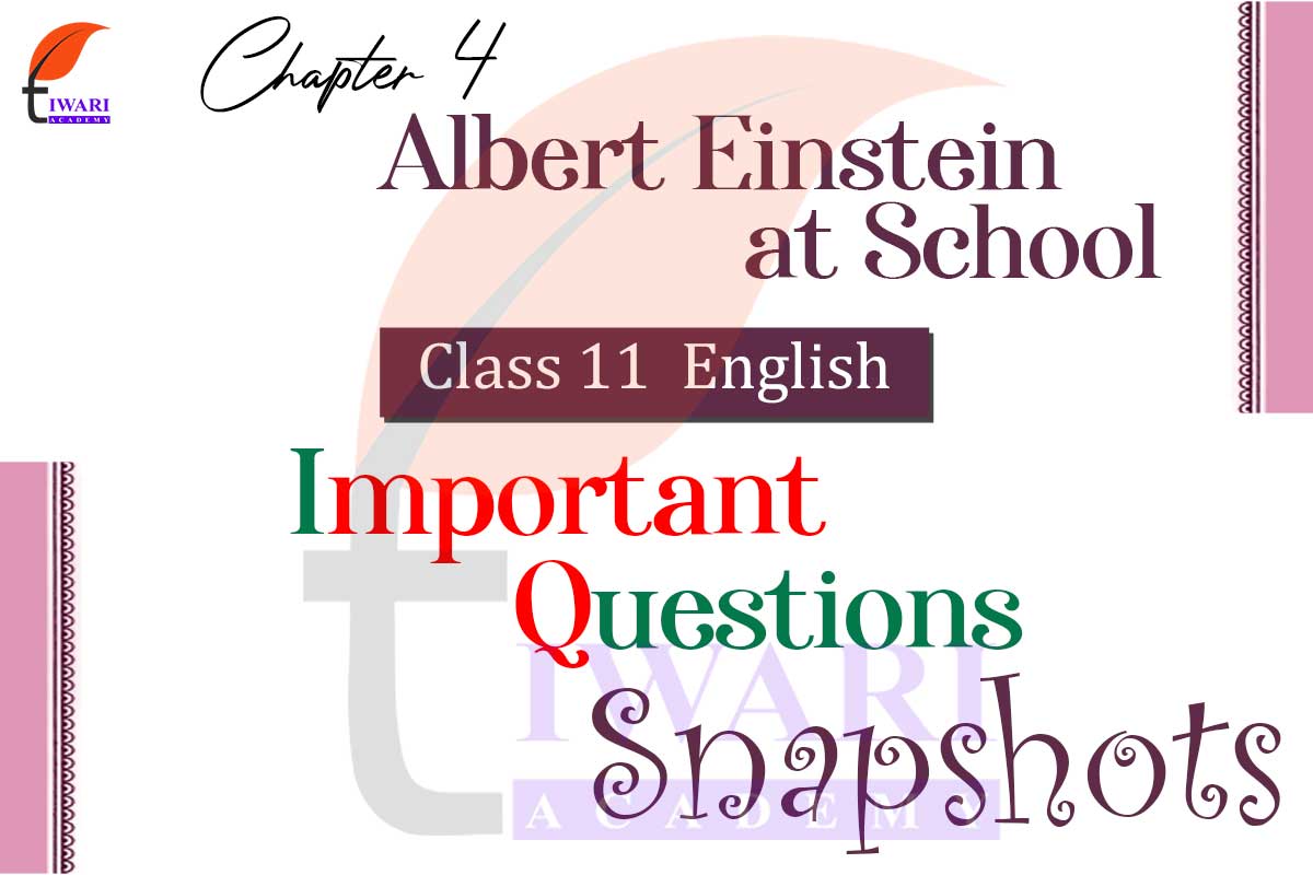 Class 11 English Snapshot Chapter 4 Important Question Albert Einstein