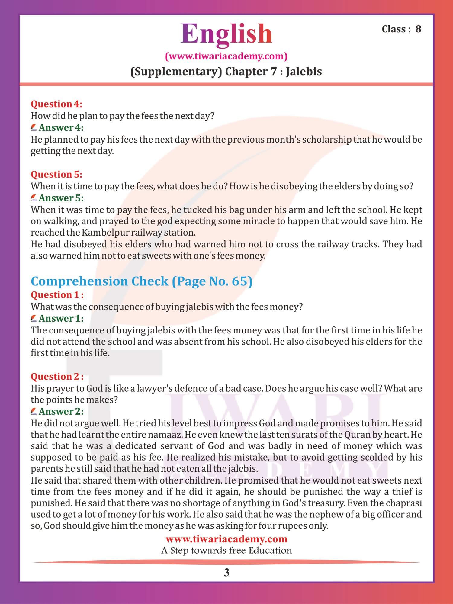 NCERT Solutions for Class 8 English | Updated for Session 2023-24