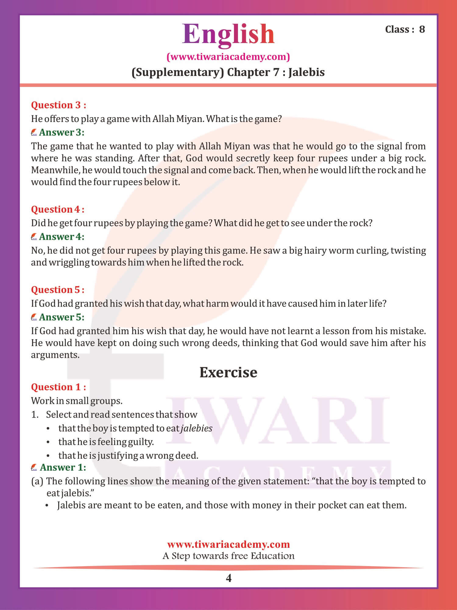 NCERT Solutions for Class 8 English | Updated for Session 2023-24