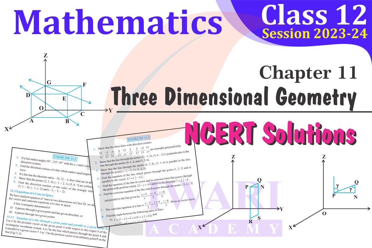 NCERT Solutions Class 12 Maths Chapter 11 Three Dimensional Geometry