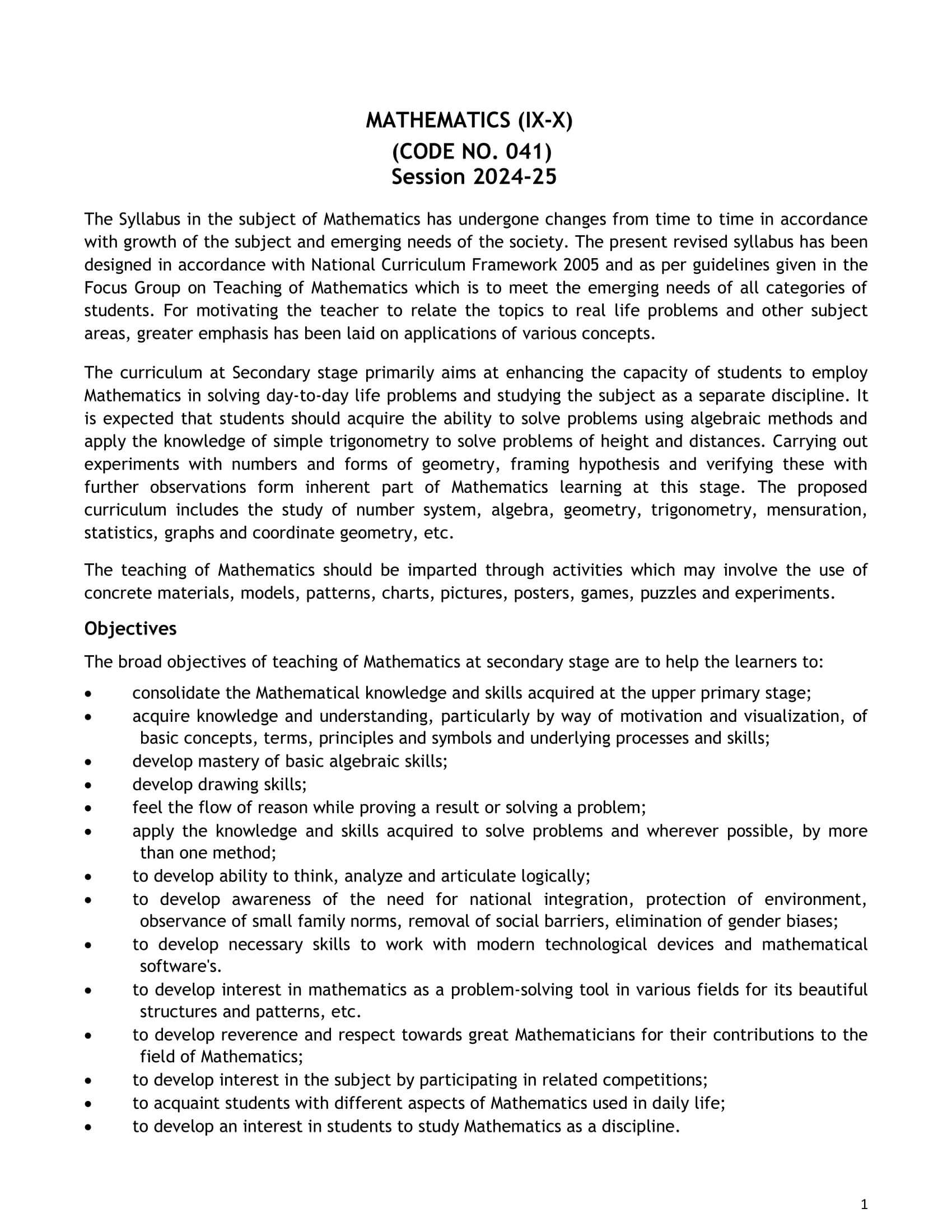 NCERT Textbook Solutions for Class 9 Mathematics Session 2024-25