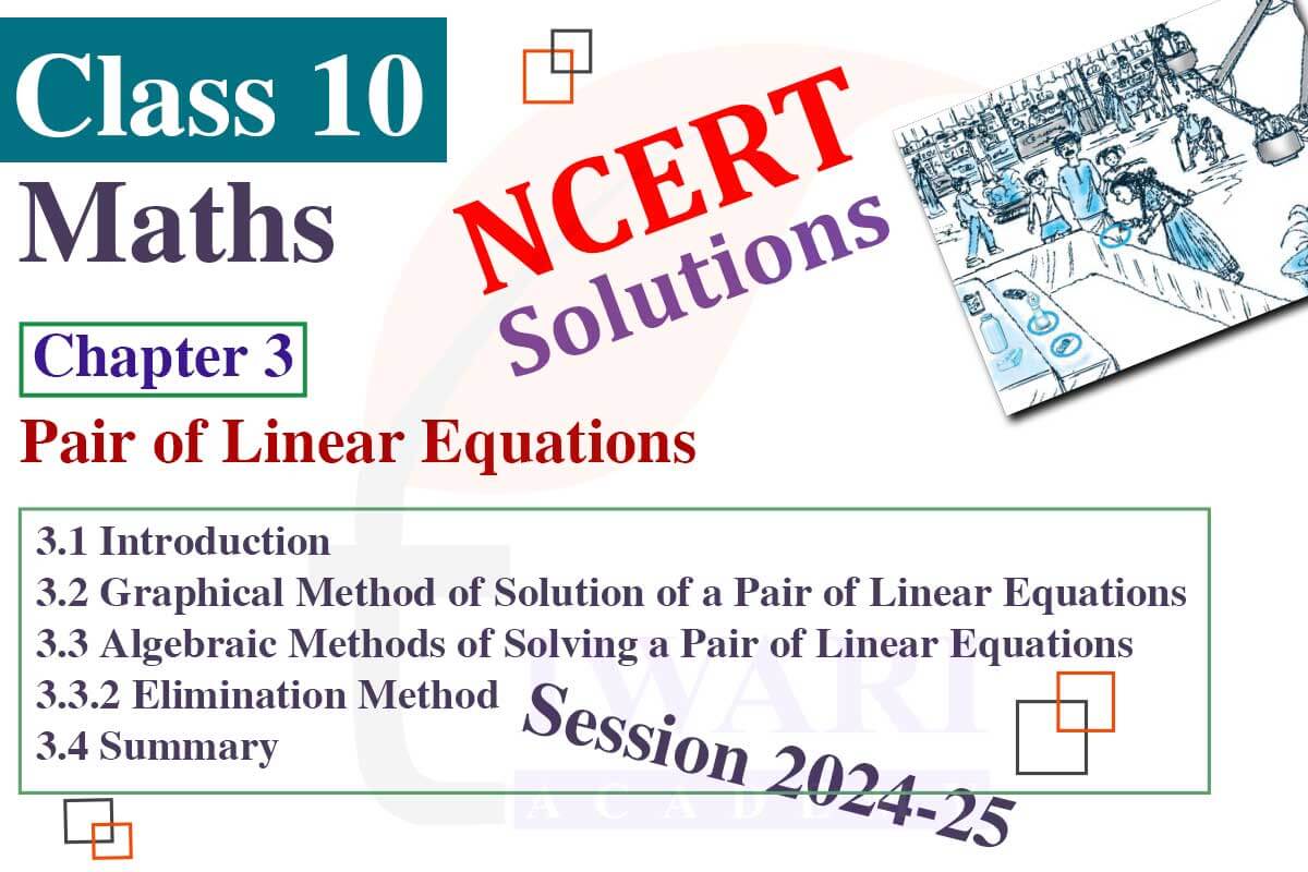 NCERT Exercises Solutions Class 10 Maths Chapter 3 Linear Equations