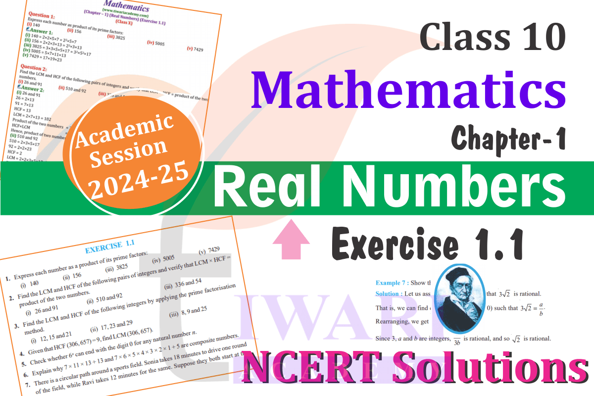 NCERT Solutions for class 10 Maths Chapter 1 Exercise 1.1