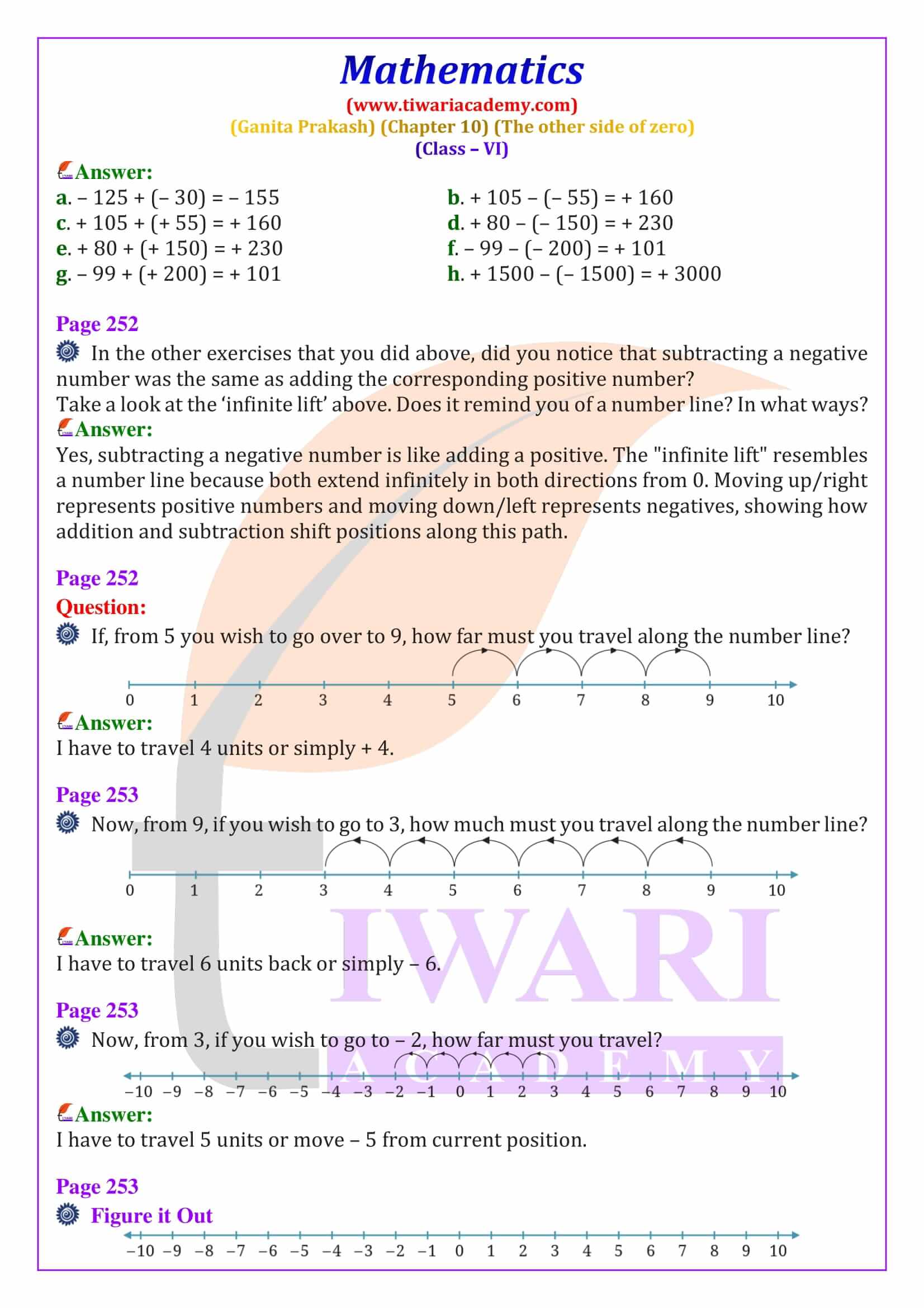 Class 6 Maths Ganita Prakash Chapter 10 Integers | Explanation & Tips
