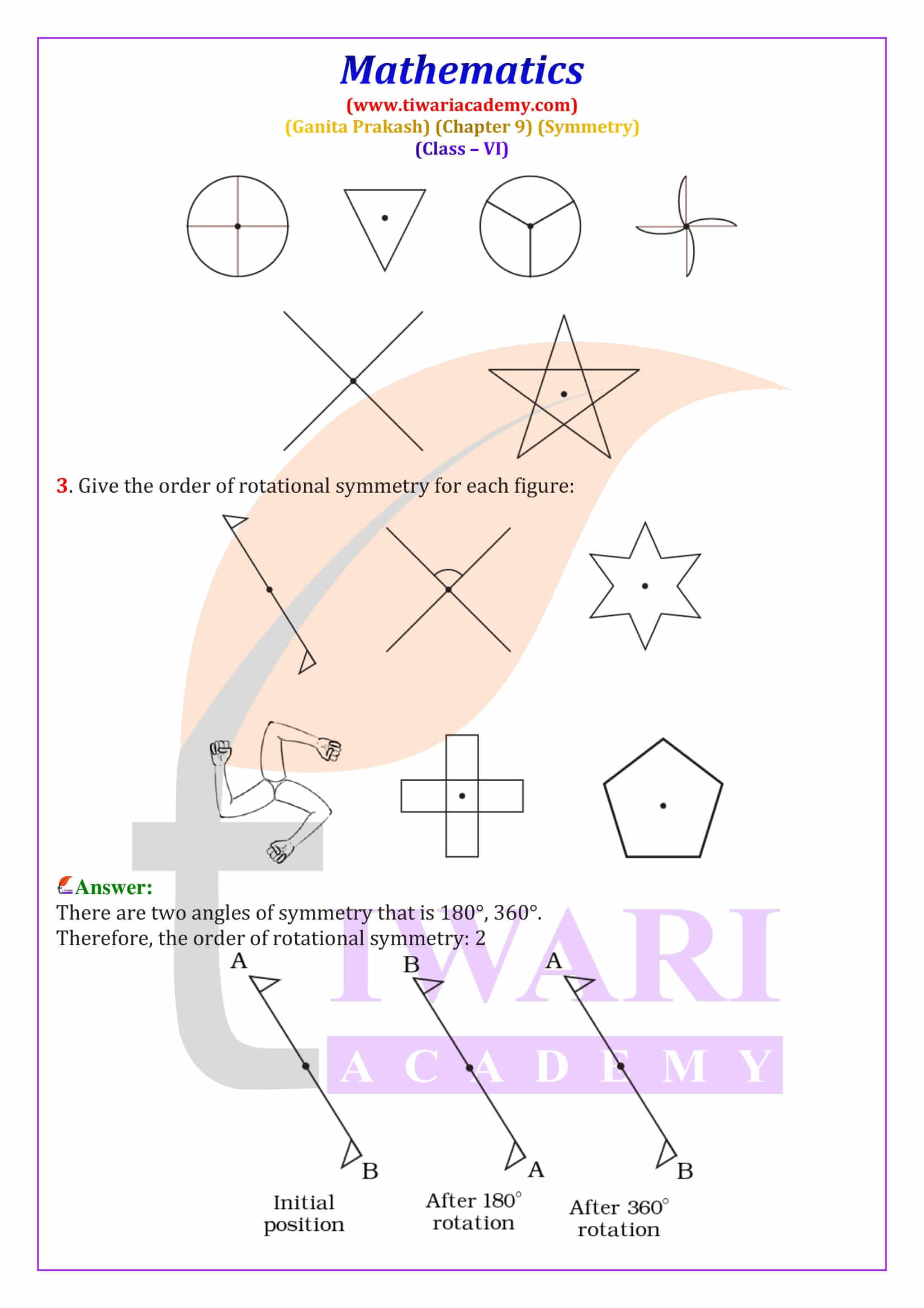 Class 6 Maths Chapter 9 Symmetry Solutions | Ganita Prakash